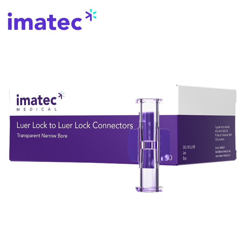 Luer Lock to Luer Lock Connectors (Narrow Bore) - Boxes of 50 – Imatec ...